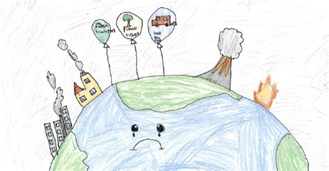 نقاشی برای روز هوای پاک کودکانه، ساده و سخت مینویسم