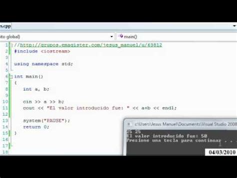 Explicando Cout Y Cin En C YouTube