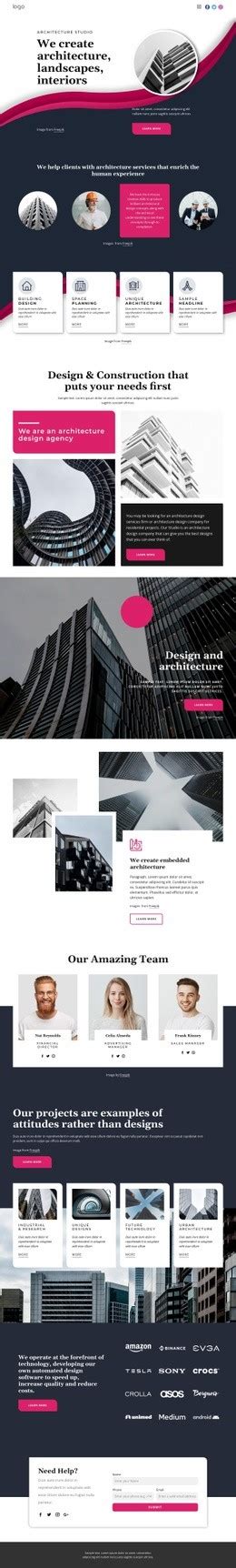 design led architecture practice html code example