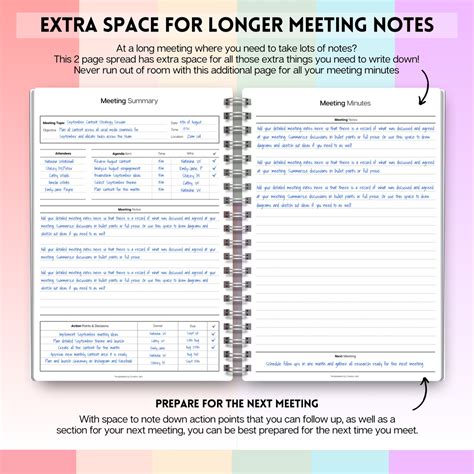 Meeting Minutes Note Taking Professional Notebook A5
