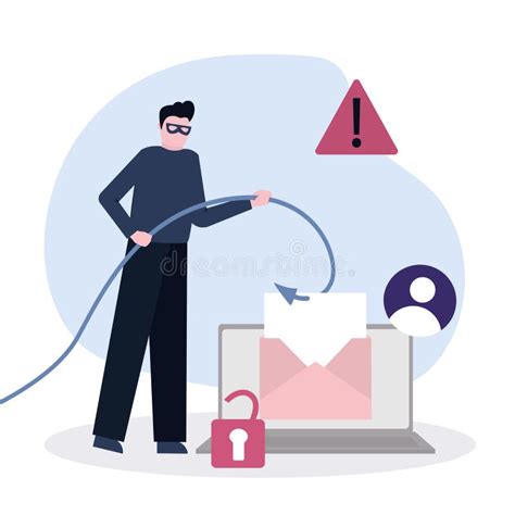 Male Hacker Attacking Password Phishing Attack And Identity Theft
