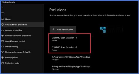 exclude files or folders from microsoft defender scan using intune htmd