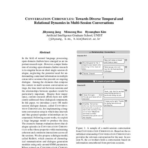 conversation chronicles towards diverse temporal and relational