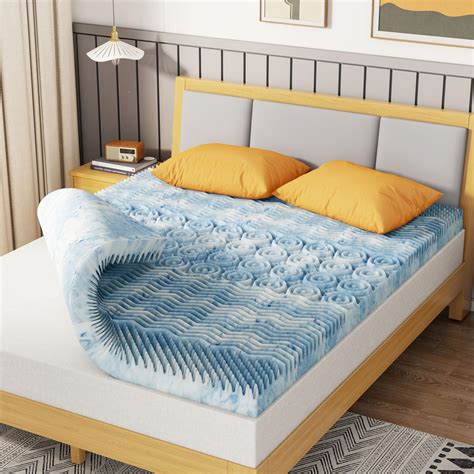 Molphit 2 Inch 7 Zone Full Memory Foam Mattress Topper