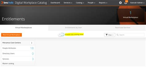 Bmc Digital Workplace Dwp Catalog The Virtual Marketplace Entitlements Have Stopped Working