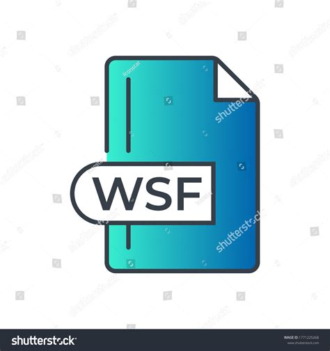 Wsf File Format Icon Wsf Extension Stock Vector Royalty Free Shutterstock