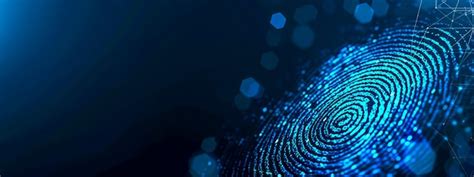 Premium Ai Image Blue Digital Fingerprint Biometrics For Secure