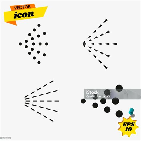 스프레이 아이콘 설정 간단한 검은 색 유체 스프레이 구름 기호입니다 기체 물리 구조에 대한 스톡 벡터 아트 및 기타 이미지 기체 물리 구조 깨끗한 디자인 Istock