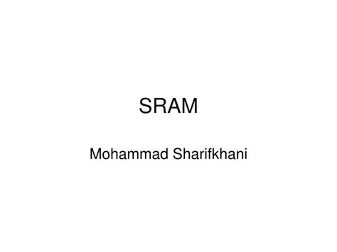 Ppt Sram Powerpoint Presentation Free Download Id4628370