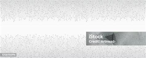 넓은 하이테크 기술 배경 질감 회로 기판 벡터 그림 벡터 전자 통신 패턴에 대한 스톡 벡터 아트 및 기타 이미지 패턴 0명 Cpu Istock