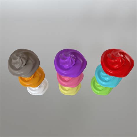 6 Cream Model Whipped 3d Model Cgtrader