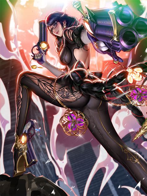 Rule 34 Backless Outfit Bayonetta Bayonetta Character Bayonetta 3 Black Hair Bodysuit
