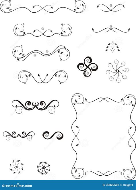 Decorative Floral Design Elements Stock Vector Illustration Of Beautiful Design 30829507