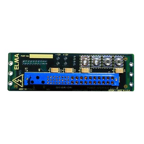 Power Interface Board 3u 1psu Connector Elma Electronic