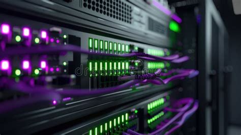 The Illuminated Server Rack Ai Generated Stock Image Image Of Information Industry 372461531