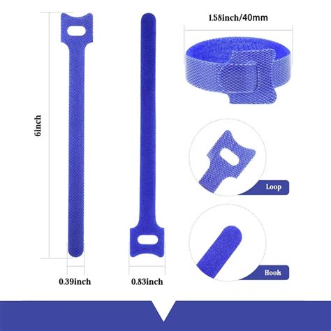 Hook And Loop Reusable Fastening Cable Tie Down Straps By Reusable Durable Functional Ties Hook