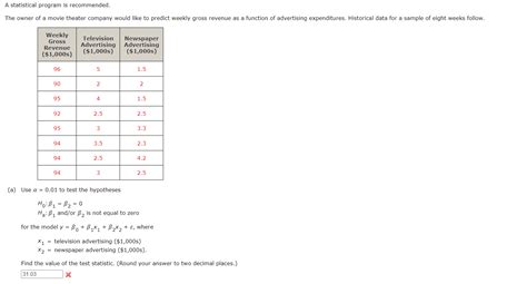 solved find the value of the test statistic round your