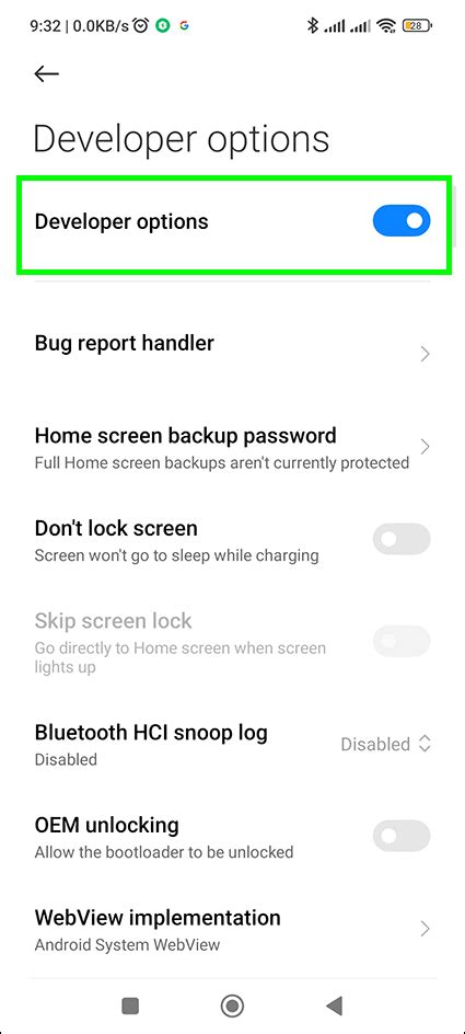 Enable Or Disable Developer Mode On Android