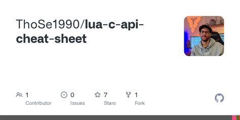 Github Those1990lua C Api Cheat Sheet