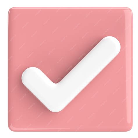Premium Photo 3d Checkbox Check Mark 3d Illustration