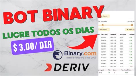 🤖 Bot Binary E Deriv Para Lucrar Todos Os Dias Youtube