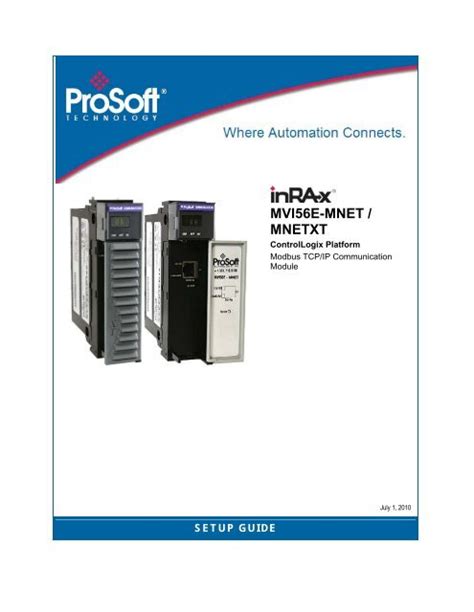 MVI E MNET MNETXT Set Up Guide ProSoft Technology