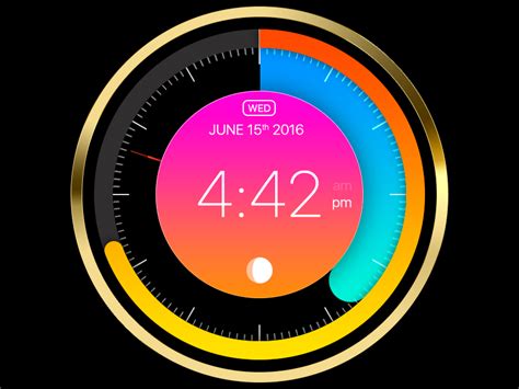 Clock UI by Hervé Denjean on Dribbble