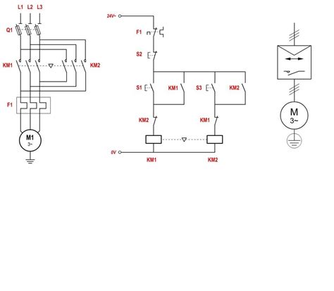 Schéma De Démarrage Pour Moteur à Double Sens De Rotation