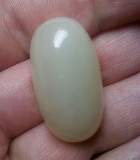 White Nephrite Jade Cabochon White Nephrite Cabochon Russian Jade