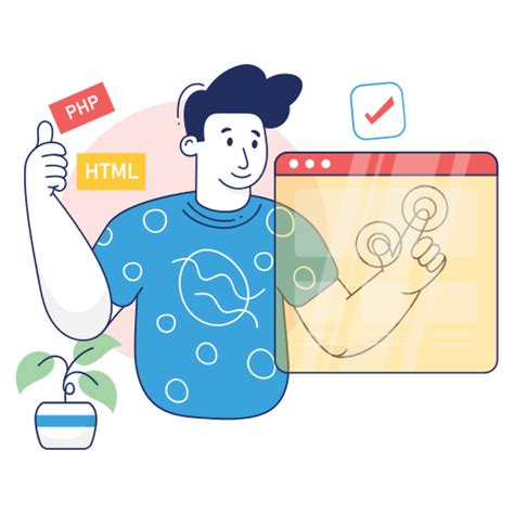 website programming development html illustration download on