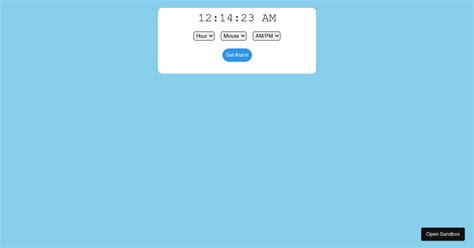 Alarm Clock Codesandbox