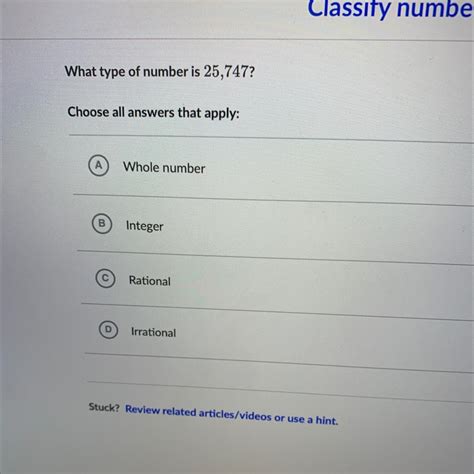 What Type Of Number Is 25 747choose All Answers That Apply Whole