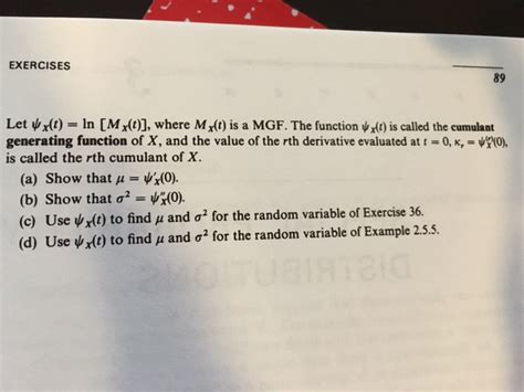Solved Let Psi X T In M X T Where M X T Is A MGF Chegg Com
