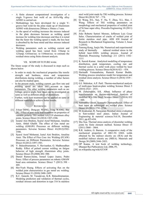 Experimental And Finite Element Analysis Of Single V Groove Butt Weld