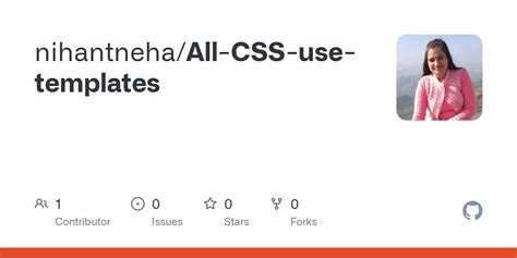 Github Nihantneha All Css Use Templates