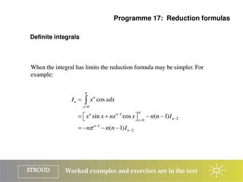 Programme 17 Reduction Formulas Ppt Download