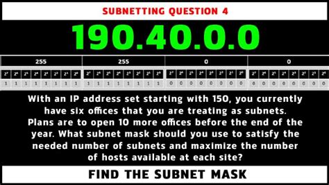 SUBNETTING QUESTIONS Find The Subnet Mask Part 4