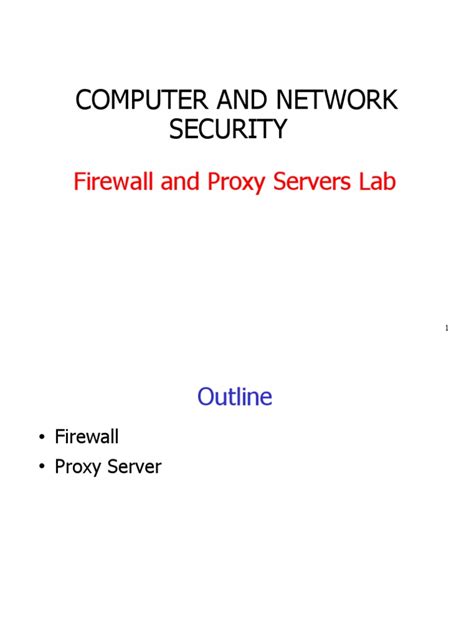 computer and network security firewall and proxy servers lab pdf