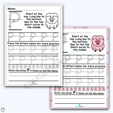 Capital Letter P Tracing Worksheet