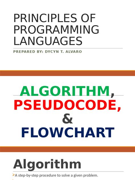 Lesson 3 Principles Of Programming Languages Pdf Algorithms Computer Programming
