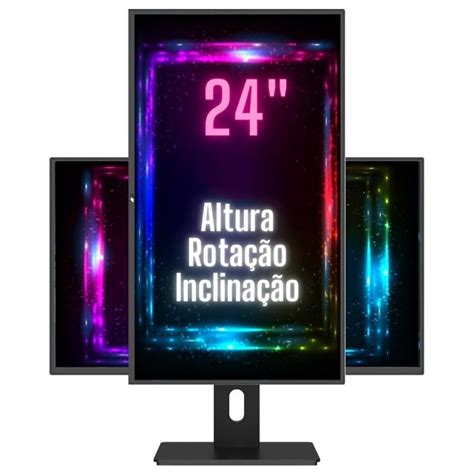 Monitor Led 236 75hz Borda Infinita Curvo Full Hd Brancopreto Hdmi Casas Bahia