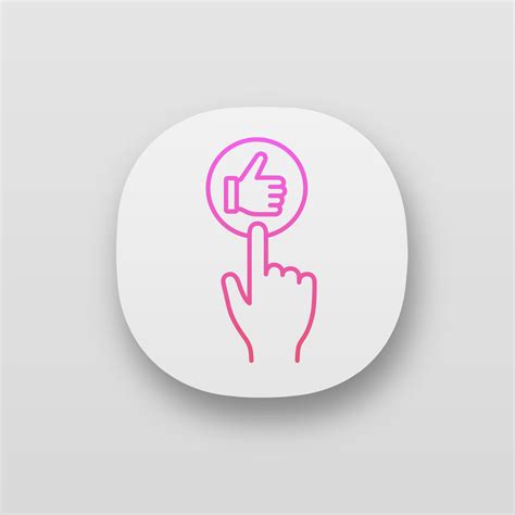 like button click app icon ui ux user interface thumbs up hand