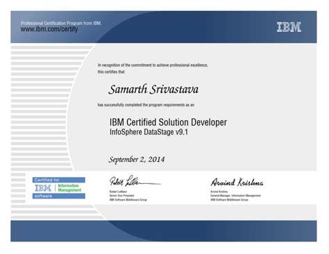 Ibm Certified Solution Developer Infosphere Datastage V9 1 Ppt