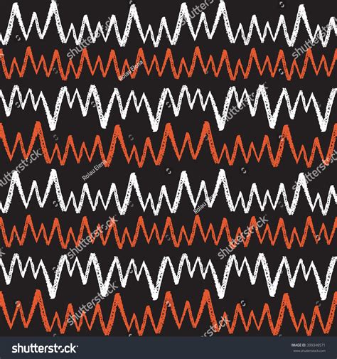 Uneven Zigzag Stripes Vector Seamless Pattern Stock Vector Royalty Free 399348571 Shutterstock