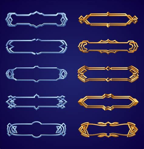 premium vector frames medieval game ui empty rectangle frames in old