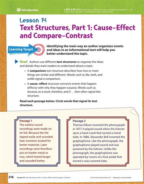 Pdf Lesson 14 Text Structures Part 1 Causeeffect And Msdezurik