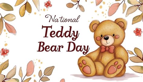 Adorable Teddy Bear Illustration For National Teddy Bear Day