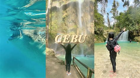 Cebu 🇵🇭 세부여행 브이로그 04 오슬롭 고래상어oslob 투말록폭포tumalog Falls 가와산 캐녀닝 투어 Youtube