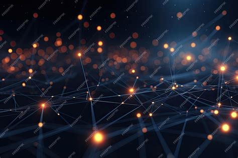 Premium Ai Image Abstract Technology Background With Connection Lines And Dots 3d Rendering