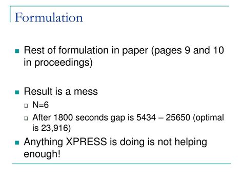 Ppt Formulations And Reformulations In Integer Programming Powerpoint